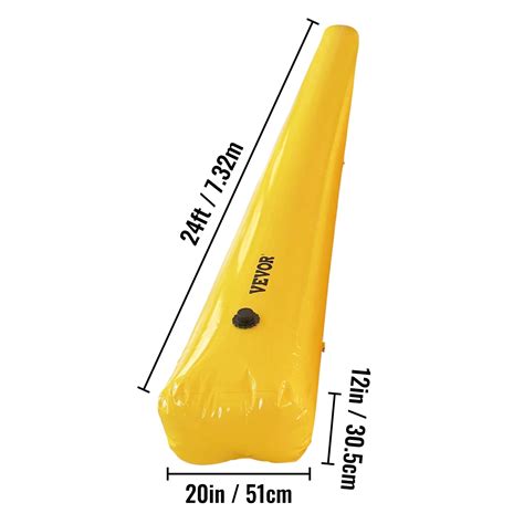 Buy Vevor Flood Barrier 24 Ft Length X 12 In Height Reusable Pvc