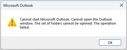 How To Fix Outlook Error The Set Of Folders Cannot Be Opened O365info