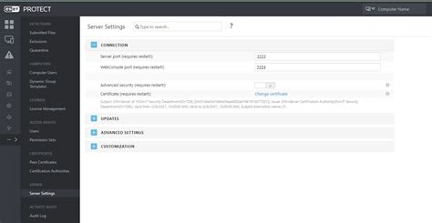Eset Protect Version 8 Used Server Module Update Failed Eset