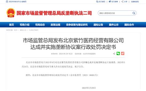 北京药品反垄断首案，“紫竹医药”被罚1200余万元 人民日报健康客户端 健康时报网精品健康新闻 健康服务专家