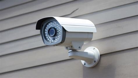 A Modern Surveillance Camera Installed On A Building For Security Monitoring Premium Ai