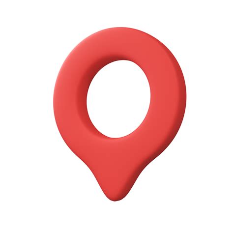 Red Pin For Pointing The Destination On The Map 3d Illustration