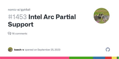 intel arc partial support · issue 1453 · nomic ai gpt4all · github