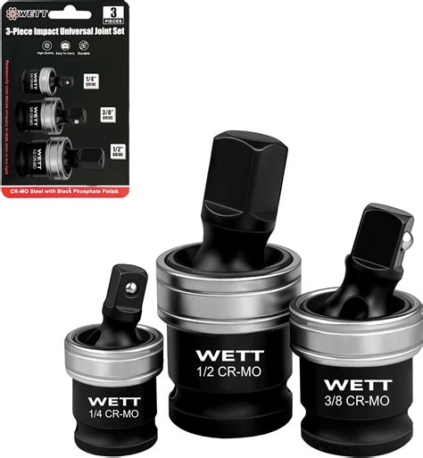 Impact Universal Joint Socket Swivel Set 3 Piece 12 38 14