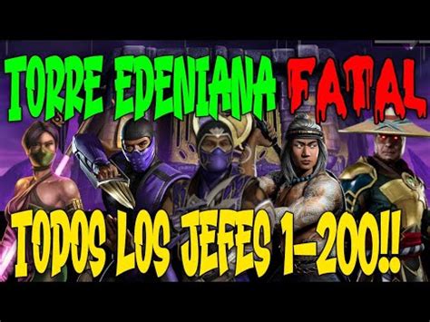 TORRE EDENIANA FATAL JEFES BOSSES MORTAL KOMBAT