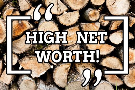 Handwriting Text Writing High Net Worth Concept Meaning Having