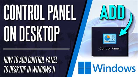 How To Add Control Panel Shortcut To Desktop On Windows 11 Pc Youtube
