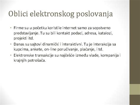 Oblici Elektronskog Poslovanja Edi B 2 B Model
