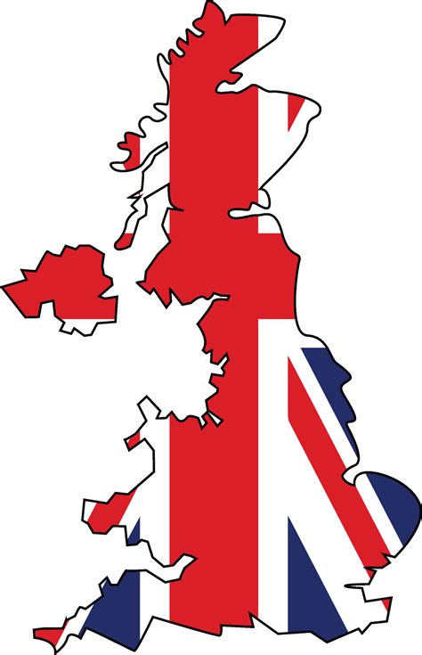 United Kingdom Map Flag Vector 28241531 Vector Art At Vecteezy