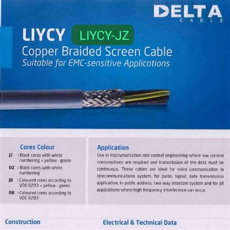 Jual KABEL Screen LIYCY JZ 4x4 Mm2 300 500V Grey Colour Cable DELTA