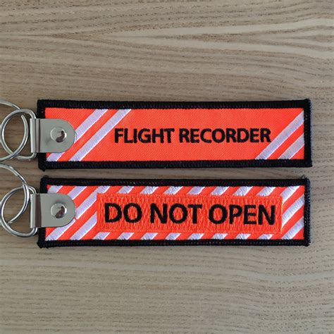 Flight Recorder Do Not Open Key Ring Etsy