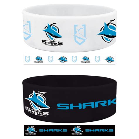 Cronulla Sutherland Sharks Silicone Wrist Bands 2 Pack Licensing