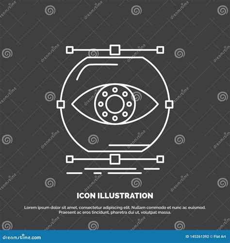 Visualize Conception Monitoring Monitoring Vision Icon Line Vector Symbol For Ui And Ux