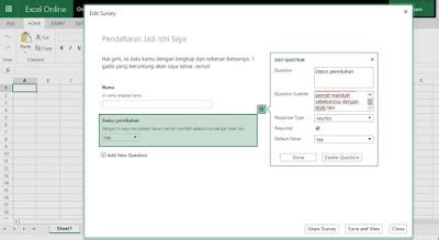 Cara Membuat Online Form Untuk Keperluan Apa Saja Dengan Excel Online