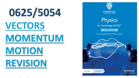 06255054 Vector Motions And Momentum Revision Youtube