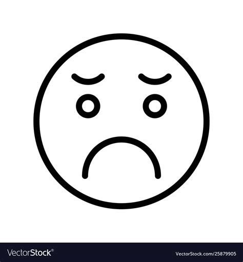 Emoticon Social Media Line Style Icon Royalty Free Vector