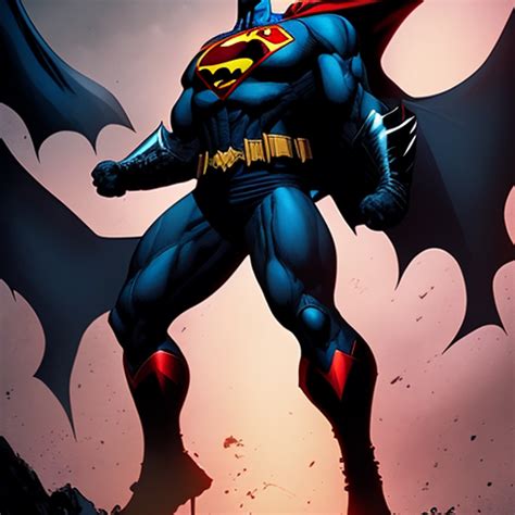 Medoholic Epic Pose Batman Fusion With Superman
