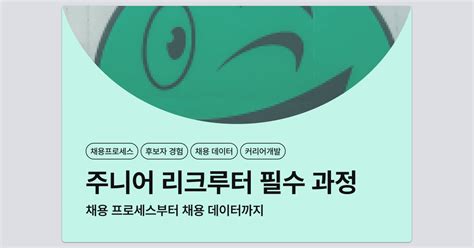 It 유니콘 기업 리크루터에게 배우는 주니어 리크루터 실무 채용 프로세스부터 데이터 활용까지 러닝스푼즈