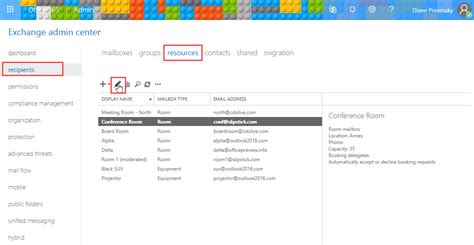Add Additional Addresses To Room Mailboxes