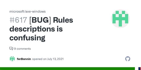 Bug Rules Descriptions Is Confusing · Issue 617 · Microsoftaxe