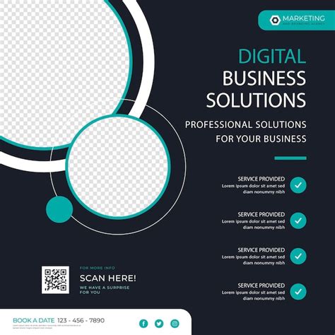 Premium Vector A Poster For Digital Solutions