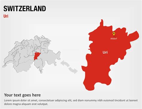 Uri Switzerland PowerPoint Map Slides Uri Switzerland Map PPT Slides PowerPoint Map