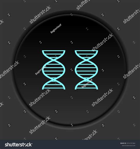 Round Button Icon Genome Dna Button Stock Vector Royalty Free 1814191964 Shutterstock