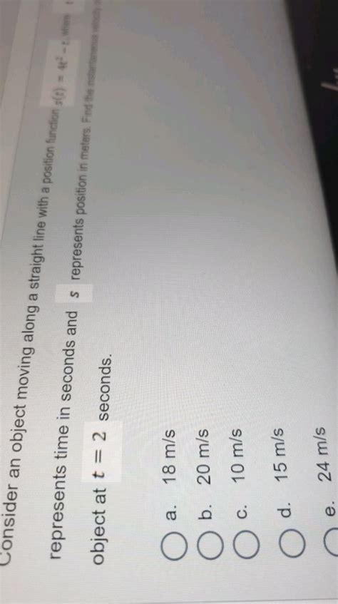 Consider An Object Moving Along A Straight StudyX