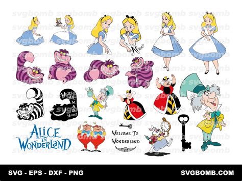 Alice In Wonderland Svg Bundle Svgbomb
