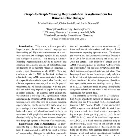 Graph To Graph Meaning Representation Transformations For Human Robot