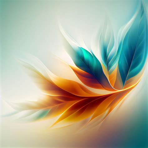 Fondo De Pantalla De Degradado Suave De Hoja Abstracta Foto Premium