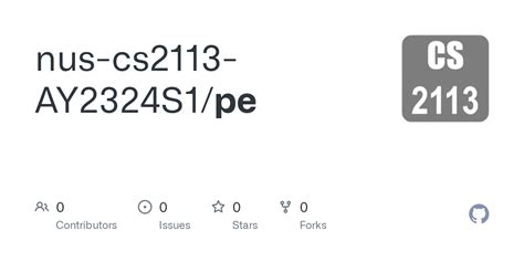 github nus cs2113 ay2324s1 pe