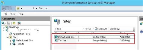 running multiple iis websites on the same port or ip address windows