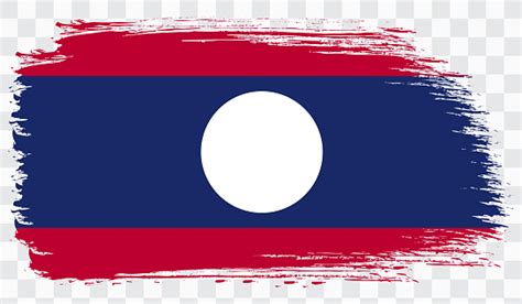 라오스 국기와 함께 그런 지 브러시 스트로크 수채화 그림 깃발 포스터 국기의 배너 스타일 수채화 그리기 투명한 배경에 격리된