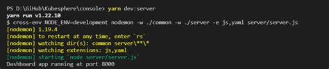 Yarn Start Error · Issue 1963 · Kubesphereconsole · Github