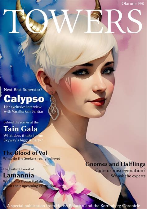 Magazine Cover Partly Ai For My Daughters Tiefling Bard Reberron