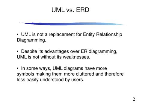 Ppt Lecture 10 Uml Vs Erd Powerpoint Presentation Free Download