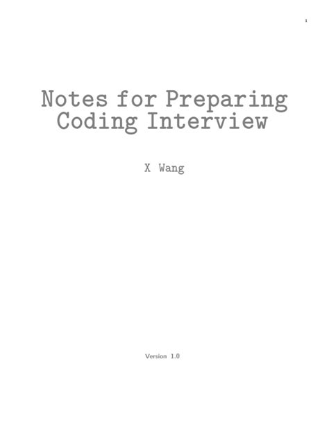Coding Interview Pdf Computer Data Algorithms And Data Structures