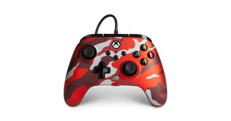 Powera Enhanced Wired Xbox Series Xs Xbox One Pc Metallic Red Camo