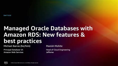 AWS Re Invent 2022 Managed Oracle Databases W Amazon RDS New