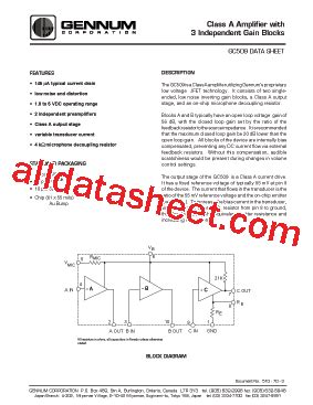 GC509 Datasheet(PDF) - Gennum Corporation