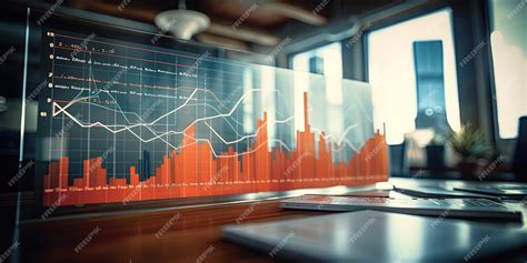 Premium Photo A Graph In A Office Environment Background Shallow
