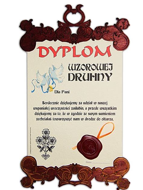 Dyplom Wzorowej Druhny Sp