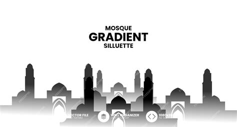 Premium Vector Mosque Gradient Silluette