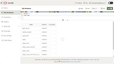 Oracle Live Sql Oracle19c Online Database Without The Need To Install