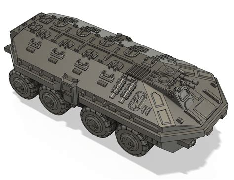 3d File American Mecha Heavy Wheeled Apc 🪖 ・3d Printing Idea To
