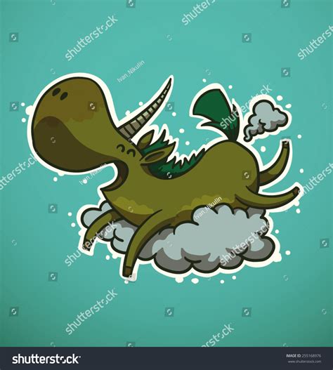 Farting Unicorn Vector 255168976 Shutterstock