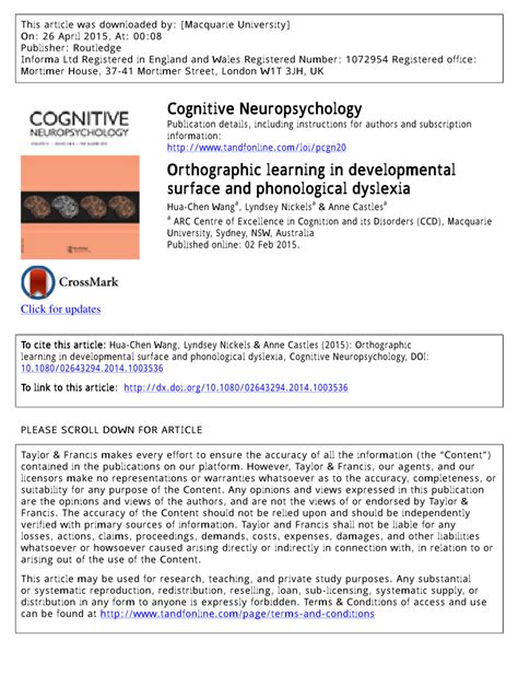 Pdf Orthographic Learning In Developmental Surface And Phonological