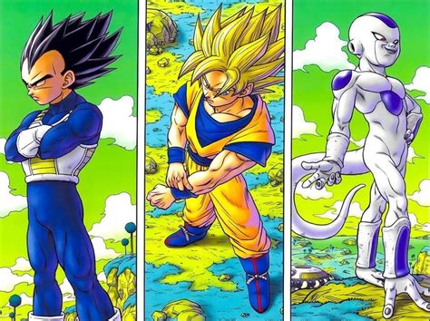Son Goku Vegeta And Frieza Dragon Ball And 1 More Drawn By Toriyama
