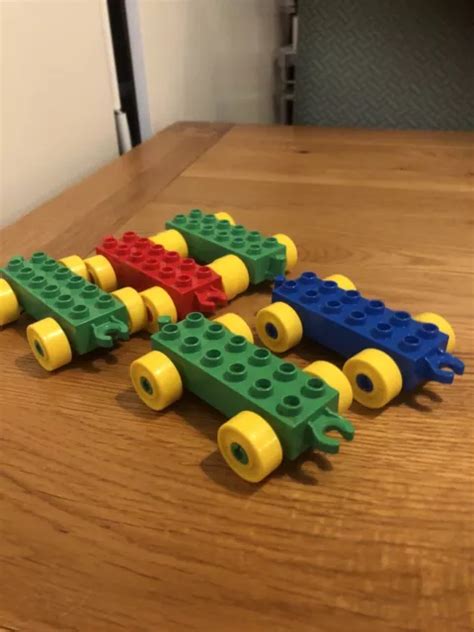 Lego Duplo Ruote Base Veicolo Treno Auto X 5 Multicolore Eur 585